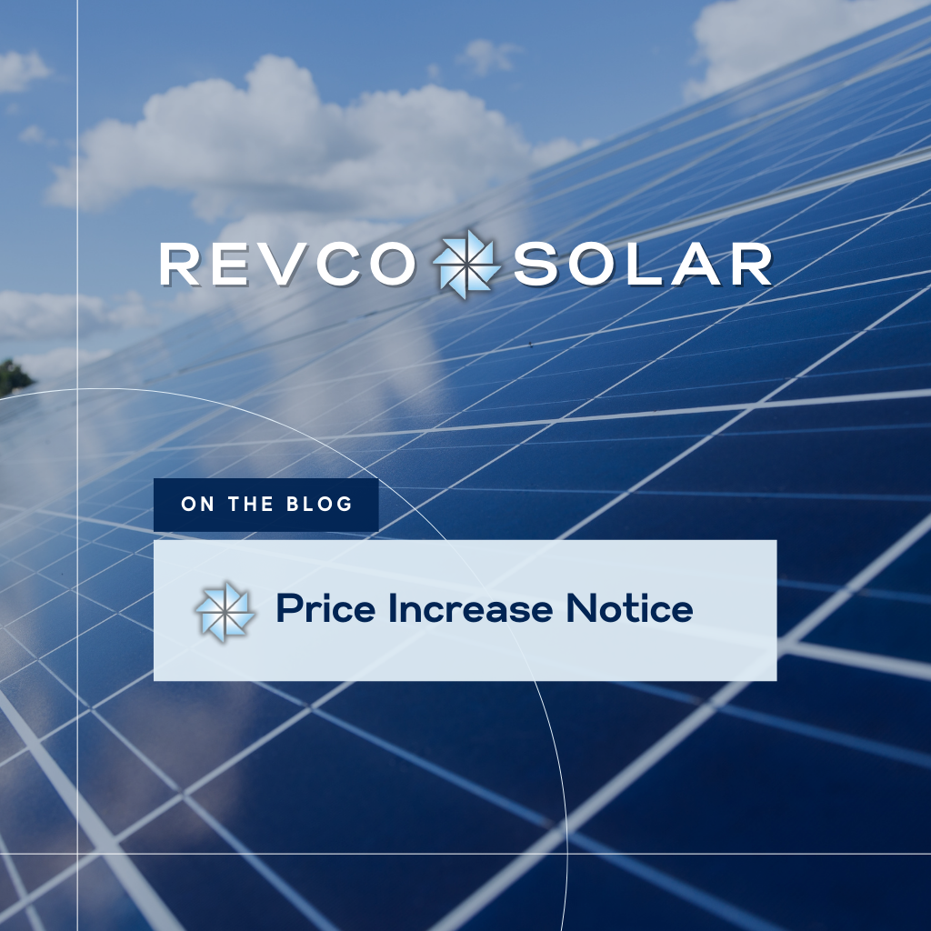 Price Increase Notice | Revco Solar